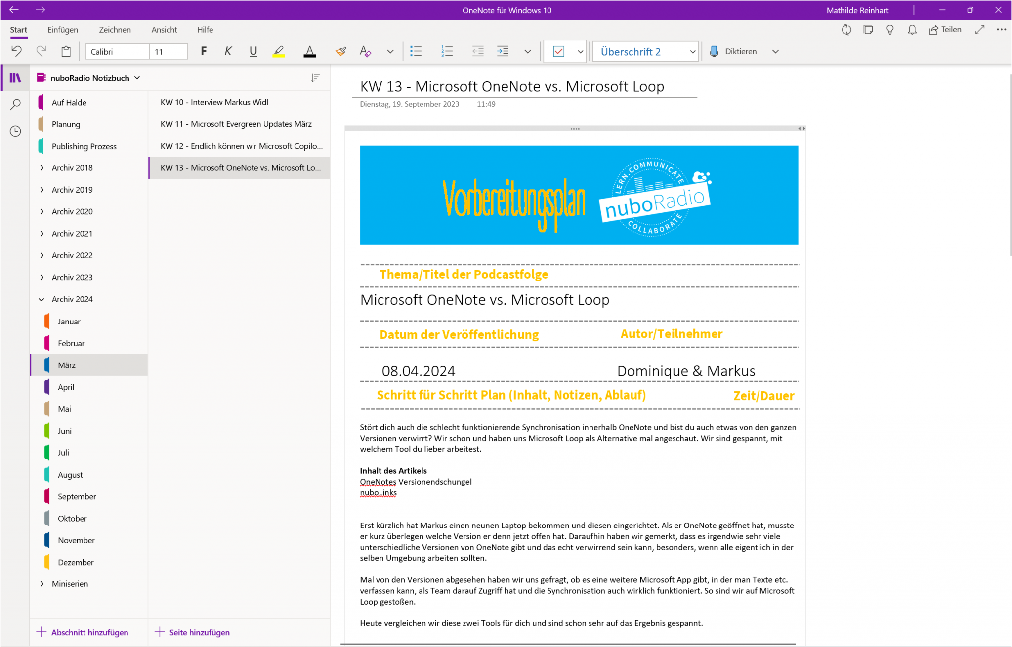 Microsoft OneNote vs. Microsoft Loop - nuboRadio