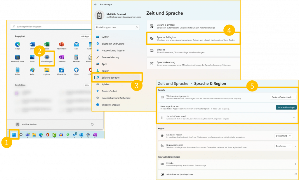 Spracheinstellungen in Microsoft 365 - Wie geht das?